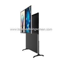 China FHD Floor Standing Dual IPS LCD Advertising Screen With LED Subtitle for sale