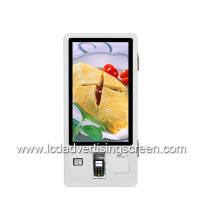 China Self Service TFT LCD Floor Standing Kiosk 1920x1080 With Folding Table for sale