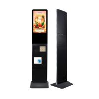 China FCC Capacitive Multi Touch LCD Advertising Kiosk With Magazine Holder for sale