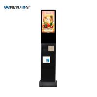 China FCC Capacitive Multi Touch LCD Advertising Kiosk With Magazine Holder for sale