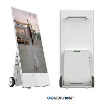 China 43 Inch Battery Powered Outdoor Digital Signage Movable Display Advertising Player for sale