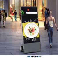 China 43 Inch Battery Powered Outdoor Digital Signage Movable Display Advertising Player for sale