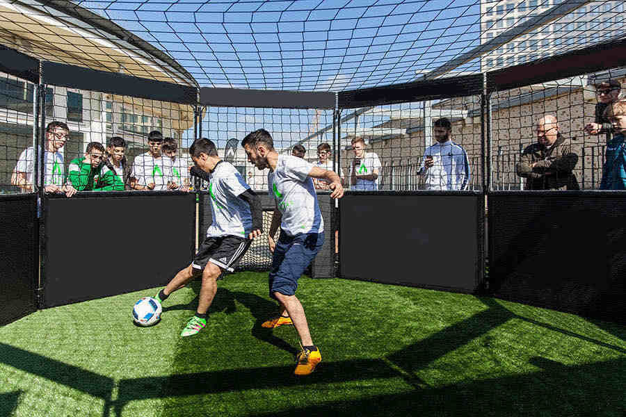 Steel soccer cage product showcase