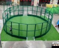China Customized Circular Soccer Cage Mini Football Cage Portable Round Football Pitch for sale