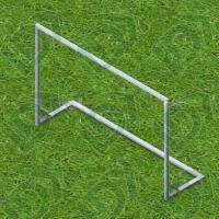 China Mini Soccer Goal Post 2M X 3M Foldable Football Goal Post Metal Pipes for sale