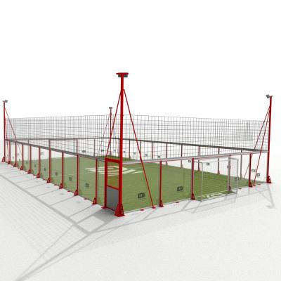 China Modular Outdoor Indoor Soccer Field Explosion Proof Custom Size Football Training Cage for sale