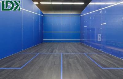 China Tempered Glass Squash Court Outdoor Customization Squash Playground Wood Flooring for sale