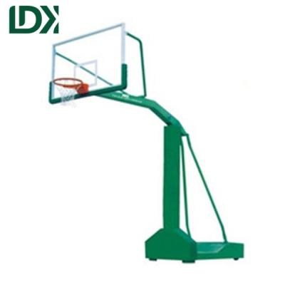 China Outdoor School Court Basketball Stand Basketball Hoop Tempered Glass Backboard On Sale for sale