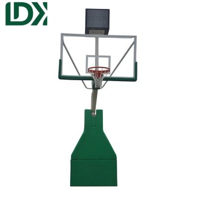 China Hot Sale Electric Hydraulic Basketball Hoop Professional Basketball Stand With Wheels for sale