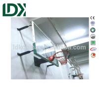 China Indoor Fixed Height Wall Basketball Hoop System Glass 1800x1050x12mm for sale