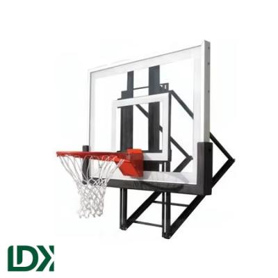 China Indoor / Outdoor Wall-Mounted Basketball Hoop With Safety Tempered Glass Professional Rim System for sale