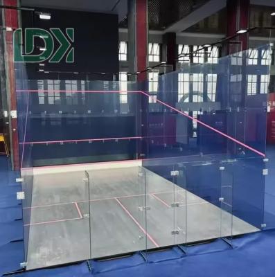China Standard Panoramic Squash Court Competition Training Venue LDK2022E with Blue GlassWall for sale
