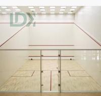 China Durable Squash Venue With Tempered Glass Front Wall And Lights for sale