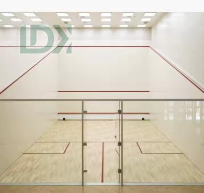 China Durable Squash Venue With Tempered Glass Front Wall And Lights for sale