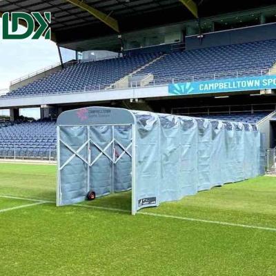 China Outdoor Rainproof Detachable Mobile Football Player Tunnel 2*15*2.2m Constructed From High Grade Galvanized Steel for sale