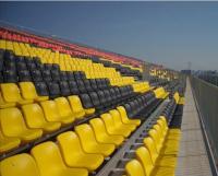 China Football Stadium Fixed Seating Custom Logo PP Grandstand Bleacher In Various Colors for sale