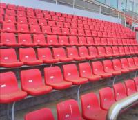 China Football Stadium Sport Fixed Seating Plastic Grandstand With Customized Colors for sale