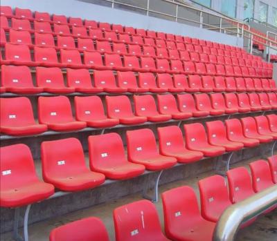 China Football Stadium Sport Fixed Seating Plastic Grandstand With Customized Colors for sale