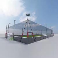 China Professional Portable 7 A Side LDK20017B Aluminum Alloy Soccer Cage Customizable For On Football Field Sports Pitch for sale