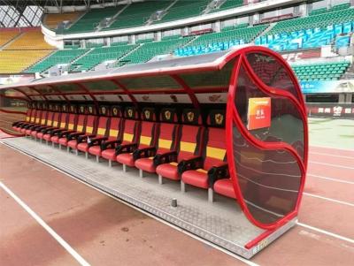 China Football Stadium Dugout With Shatter-Proof Polycarbonate Board And Portable Design for sale