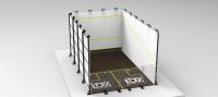China Wooden Squash Court Customized Logo Tempered Glass for sale