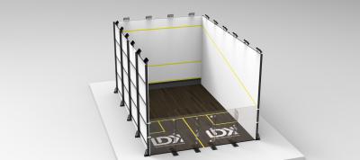 China Wooden Squash Court Customized Logo Tempered Glass for sale