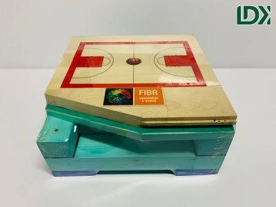 China Custom-Logo FIBA Standard Basketball Court Floor - High-Quality Hard Maple Wood Surface for sale