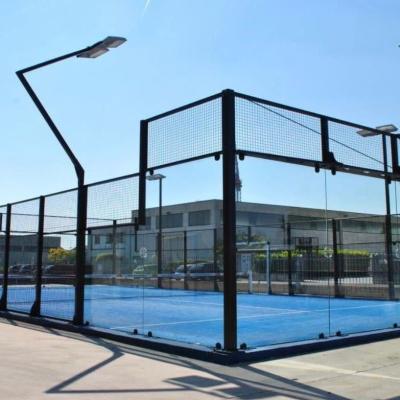 China Premium Panoramic Glass Padel Court Professional Grade Tennis Equipment With Full Customization for sale