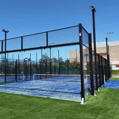 China Premium Panoramic Glass Padel Court  Professional Tournament Grade Tennis Facility for sale
