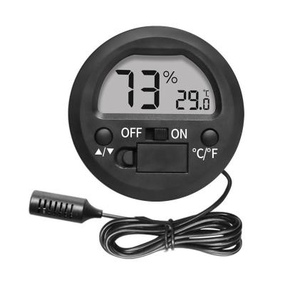 China DTH-133 Mini Digital Cigar Thermometer Hygrometer Round Digital Humidity Gauge Monitor Indoor Outdoor Hygrometer Temperature Meter for sale