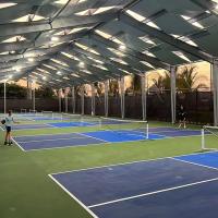 China Prefabricated Steel Structure Sports Hall Building for Badminton Basketball Court 30m Span for sale