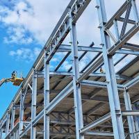 China Single Slope Roof Steel Structure Workshop for Fitness Sports Equipment Production Q345 for sale