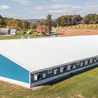 China Prefabricated Light Steel Structure Livestock Barn for Poultry Cow Pig Sheep Goat Horse Farm 50m for sale