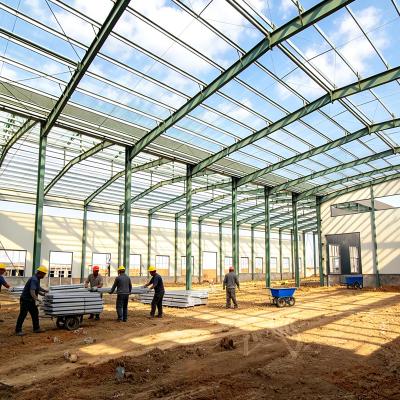 China Anti Corrosion Paint Prefabricated Steel Structure Hangar Warehouse 40-50 Year Life for sale