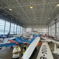 China Prefabricated Steel Frame Aircraft Hangar 30m Span 6m Eave Height Storage Building for sale