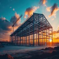 China Prefab Heavy Steel Structure Building For Office Hotel With Welding Cutting Services for sale