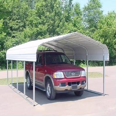 China 20ft x 20ft Portable Carport Canopy Garage Prefabricated Galvanized Steel Regular Roof 150 km/h Wind Load for sale