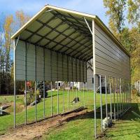 China Folding Prefabricated Galvanized Steel Carport Canopy for Truck Parking 6m Span for sale