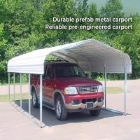 China Prefab Steel Structure Warehouse Carport 12x20FT 15x20FT 20x30FT Metal Fabrication Building for sale