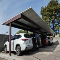 China Mobile Metal Garage Carport Storage Shed Q235B Steel Quick Assembly 6m Span for sale