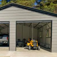 China Steel Carport Canopy Outdoor Parking Shelter Q235B Galvanized 150km/h Wind Resistant for sale