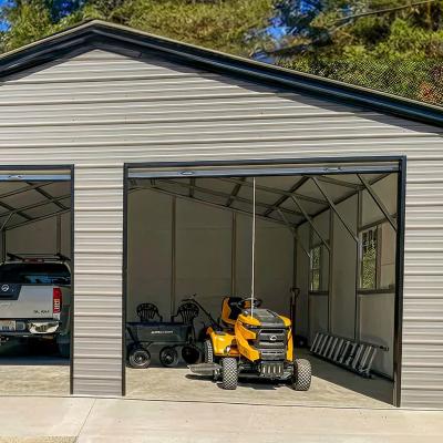 China Steel Carport Canopy Outdoor Parking Shelter Q235B Galvanized 150km/h Wind Resistant for sale