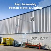 China Prefabricated Q355B Steel Workshop 60m Clear Span Hot Dip Galvanized Bolt Assembly Building for sale