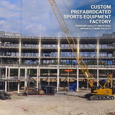 China Q355 Hot Dip Galvanized Prefab Steel Workshop 60m Clear Span 50 Year Lifespan Fast Bolt Assembly for sale