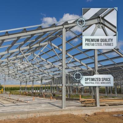 China Steel Structure Logistics Distribution Center Building Loading Dock Integration High Bay Warehouse For E-Commerce for sale