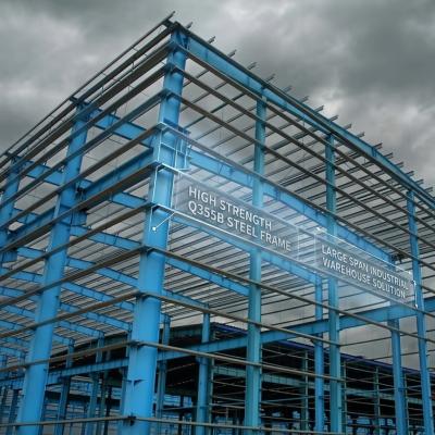 China Prefabricated Modular Steel Structure Building System Fast Assembly Bolt Connected Frame For Warehouse Workshop Office for sale