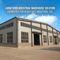 China ASTM A36 H Beam Steel Structure Workshop 60m Clear Span Hot Dip Galvanized Factory Building for sale