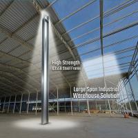 China ASTM A36 H Beam Steel Structure Workshop 60m Clear Span Hot Dip Galvanized Factory Building for sale