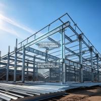 China Hot-Dip Galvanized Steel Warehouse Building Anti Corrosion Coastal Storage Structure 12 Level Wind for sale