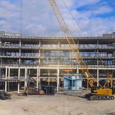 China Seismic Resistant Steel Warehouse Building Q355 Frame Earthquake Grade 8 Wind Load 12 Tropical Climate for sale